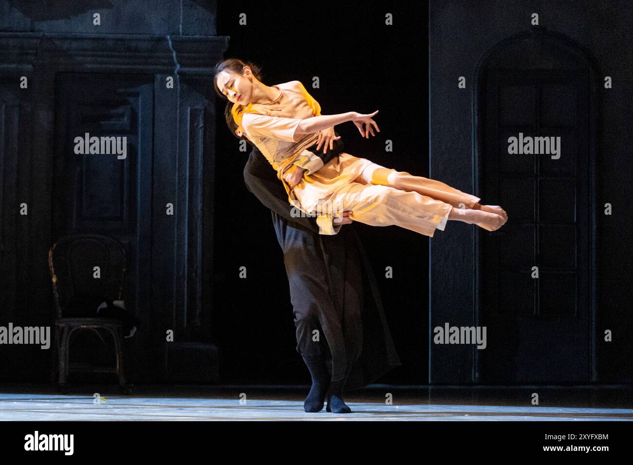 London, UK. 29 August 2024. Chang Hongji as Yip Man and Xu Tianhui as ...