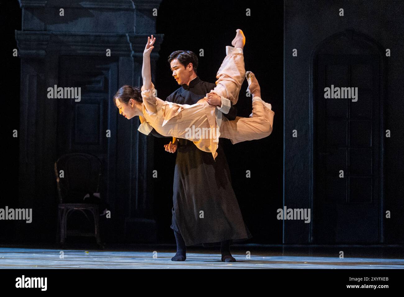 London, UK. 29 August 2024. Chang Hongji as Yip Man and Xu Tianhui as ...
