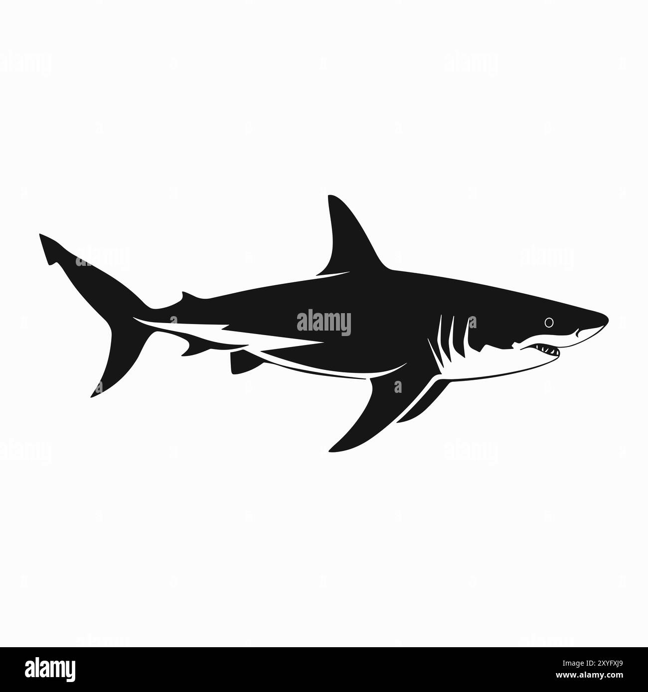 Shark shadow logo Black and White Stock Photos & Images - Alamy