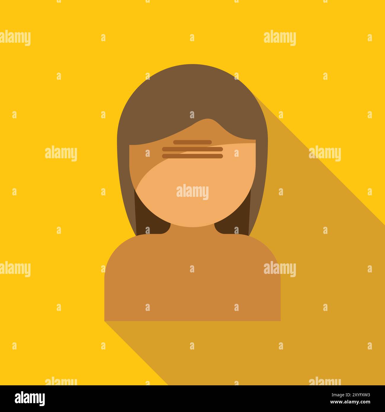 Female avatar with three stripes on her forehead casting a long shadow ...