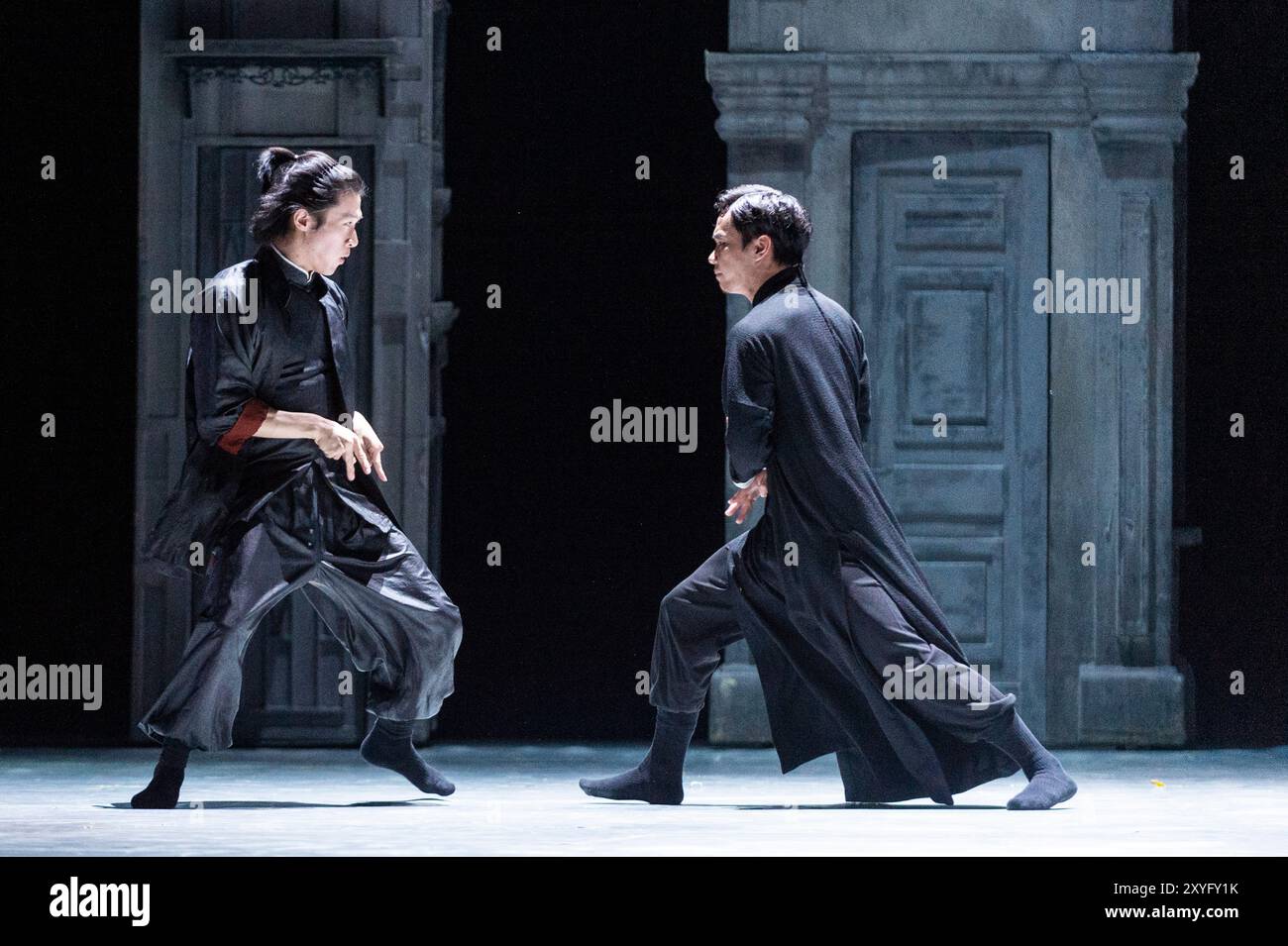 London, UK. 29 August 2024. (R) Chang Hongji as Yip Man fights He Junbo ...