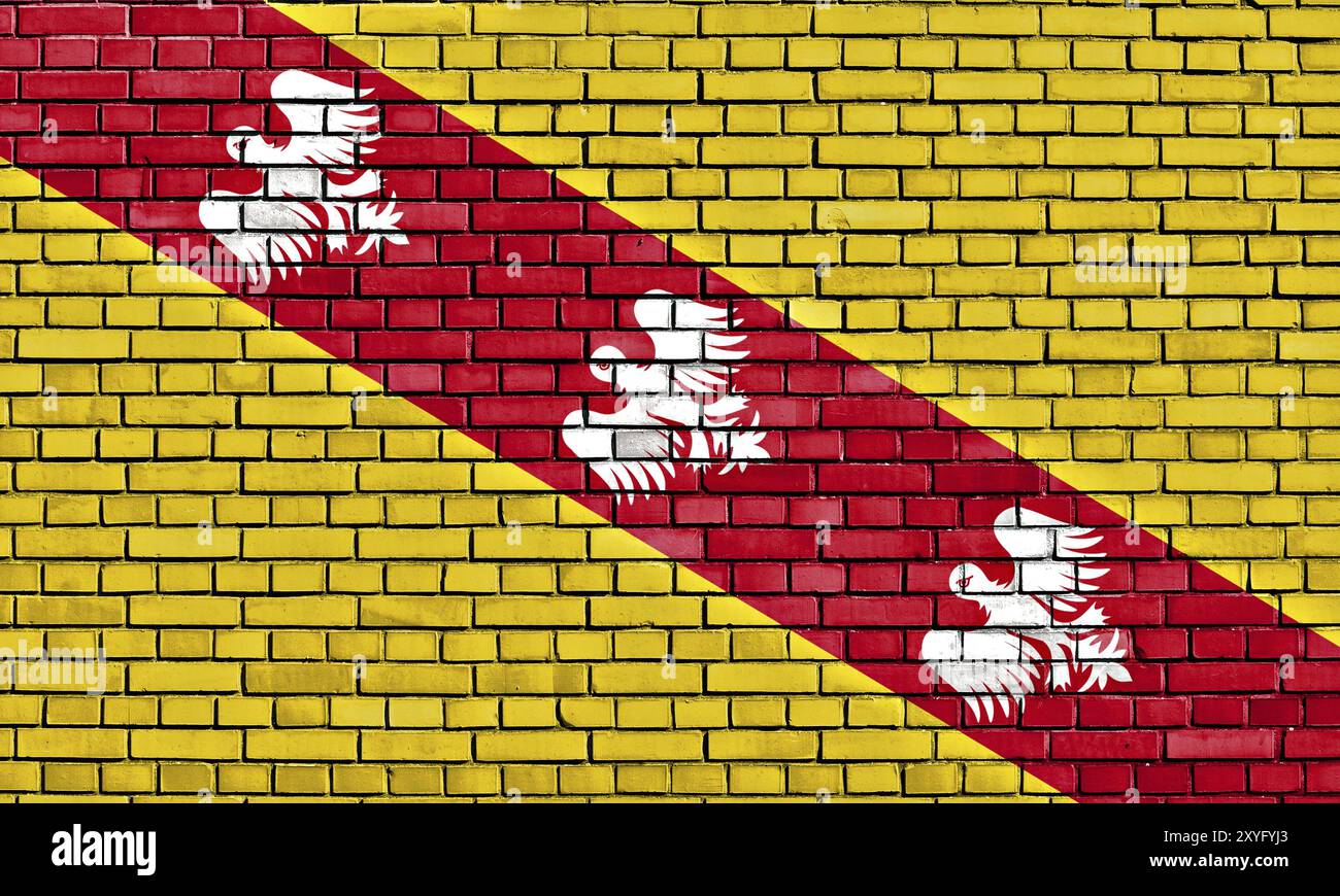 Flag of Lorraine painted on brick wall Stock Photo - Alamy