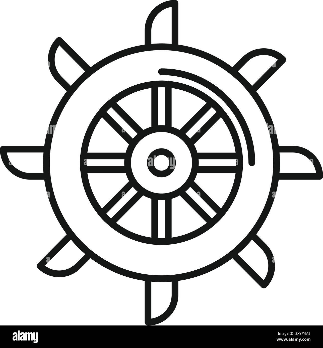 Ship steering wheel is allowing the captain to control the boat ...