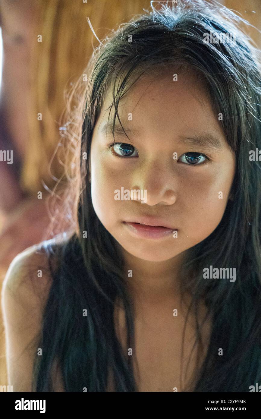 Young Yagua Girl near Iquitos, Peru Stock Photo - Alamy
