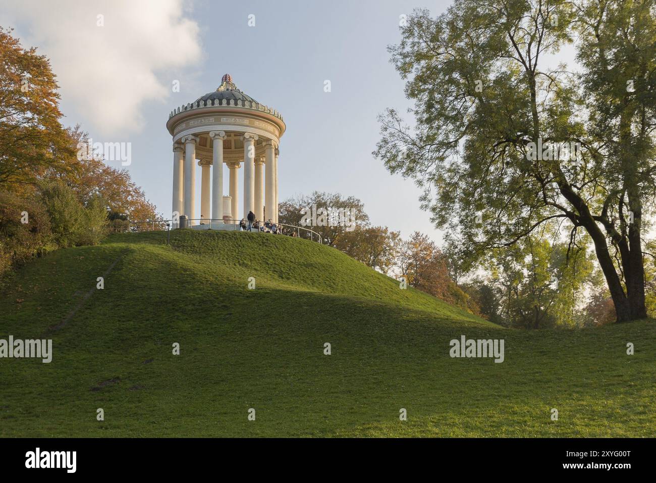 Monopteros in the English Garden in Munich in autumn Stock Photo - Alamy