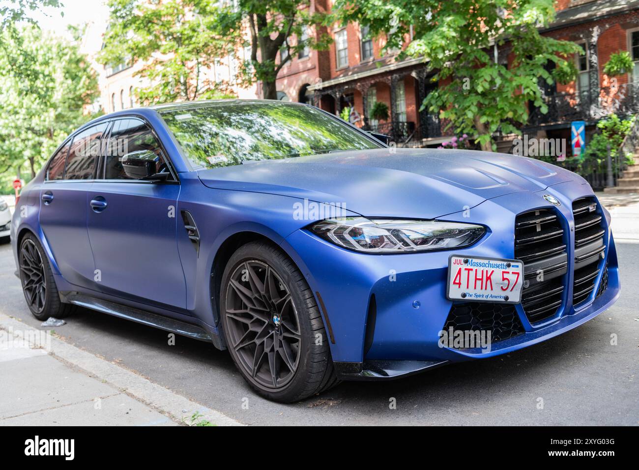 New York City, USA - May 25, 2024: 2022 BMW M3 Competition. BMW M3 ...