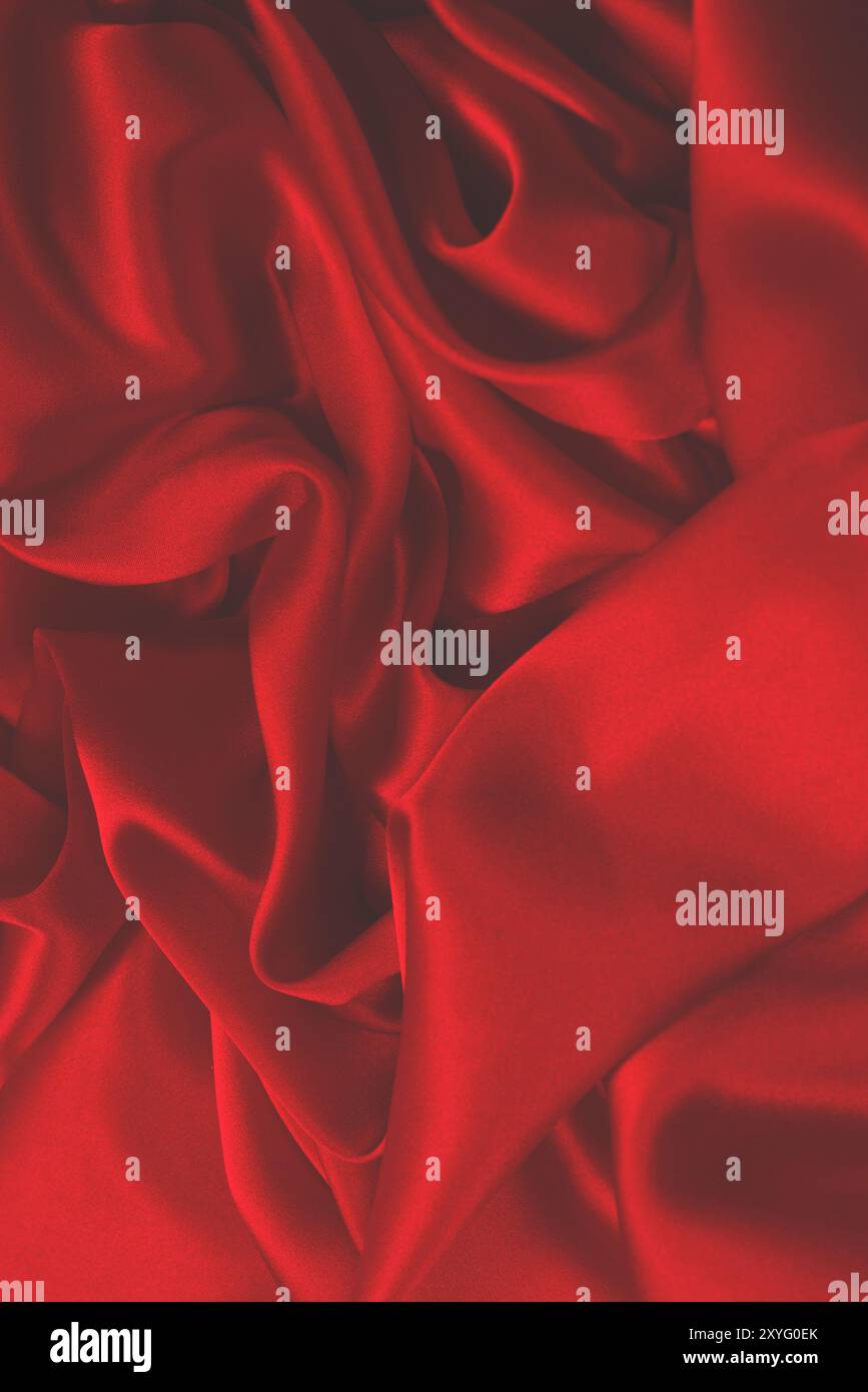 Rich and luxury red silk fabric texture background. Top view Stock ...