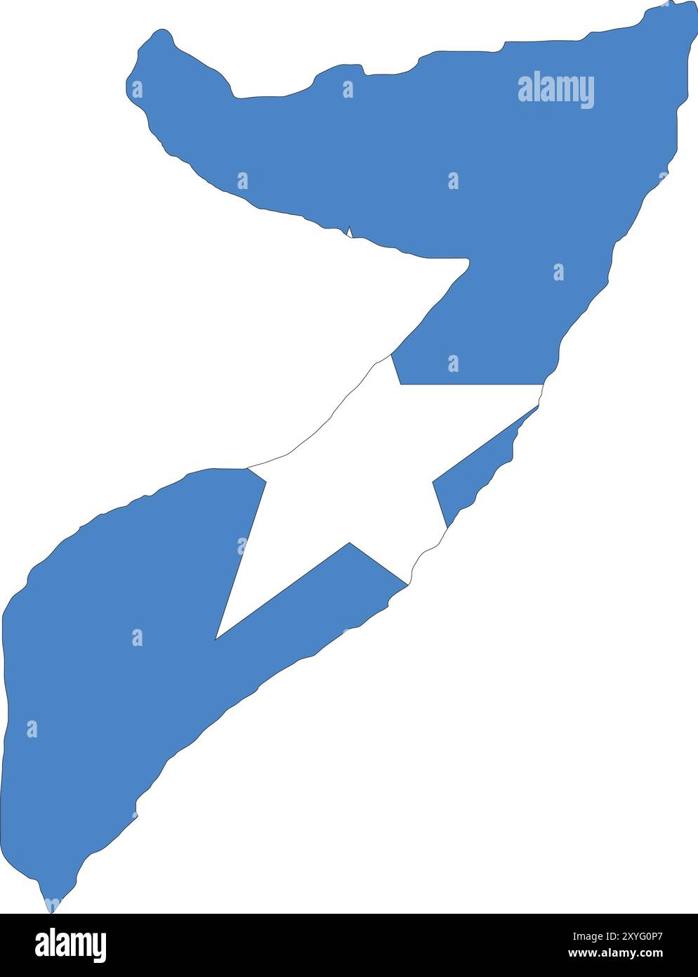 Somalia Flag in Map, Somalia Map with Flag, Country Map, Somalia Map ...