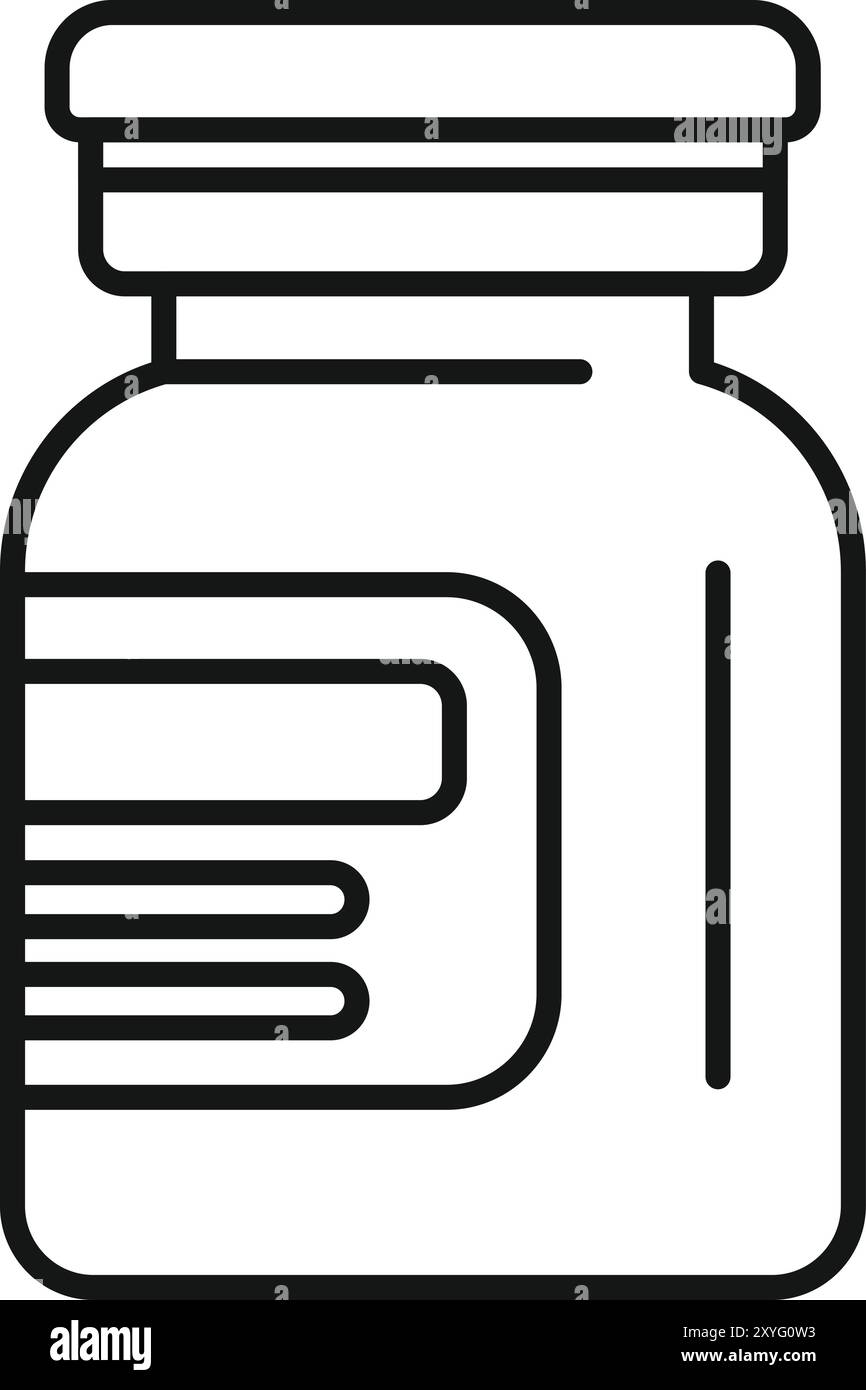 Simple line drawing of a medicine container, evoking concepts of ...