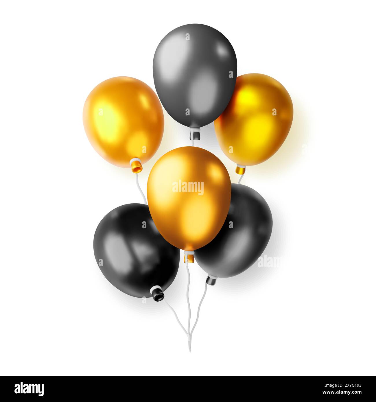3D bunch of metallic balloon isolated Stock Vector Image & Art - Alamy
