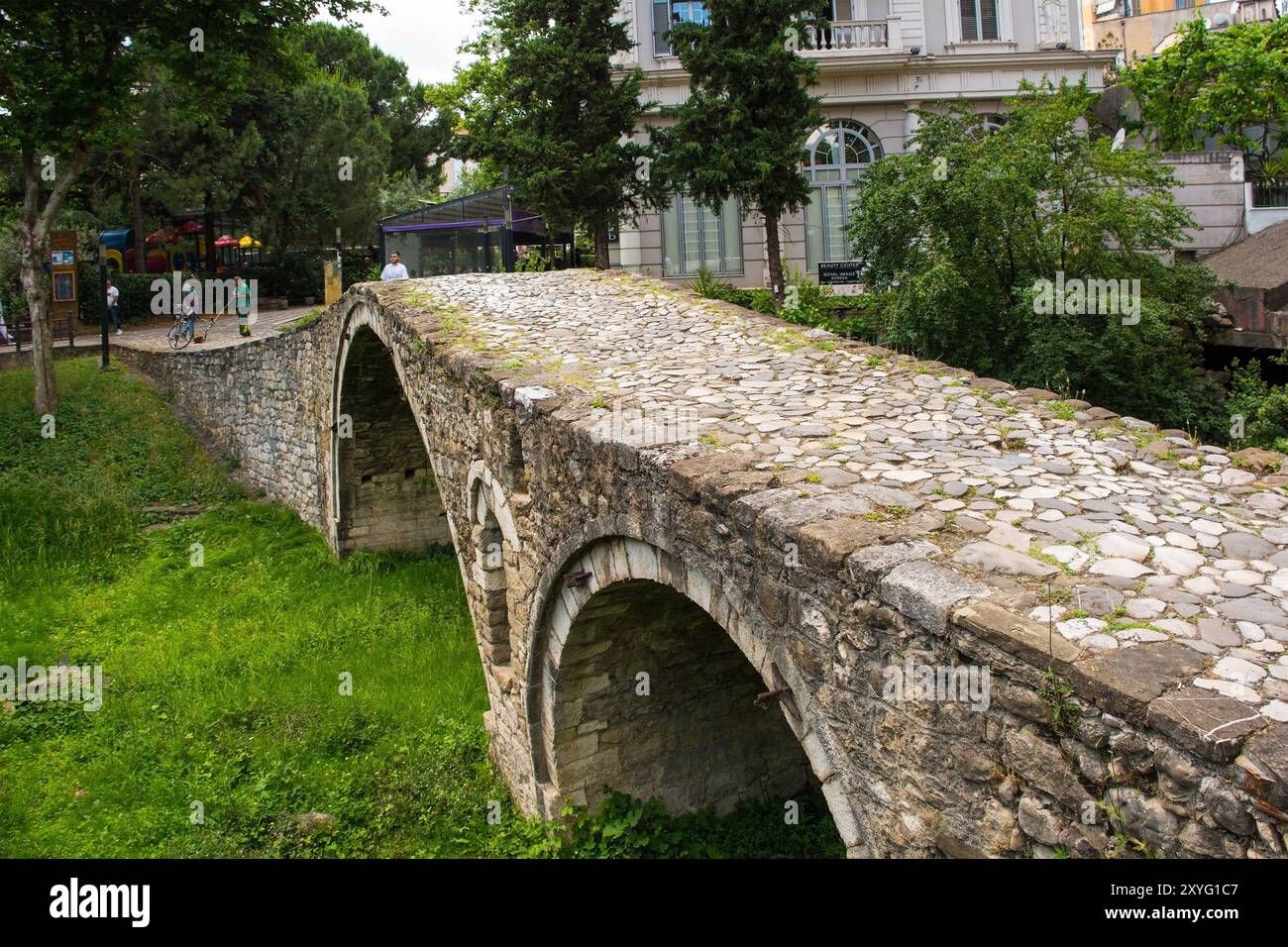 Tirana, Albania - May 30th 2024. Tanner’s Bridge in central Tirana. An ...