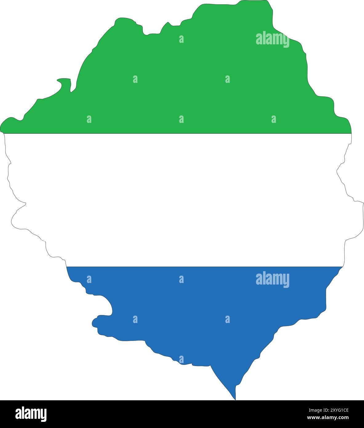 Sierra Leone Flag in Map, Sierra Leone Map with Flag, Country Map, Sierra Leone Map with Flag ...