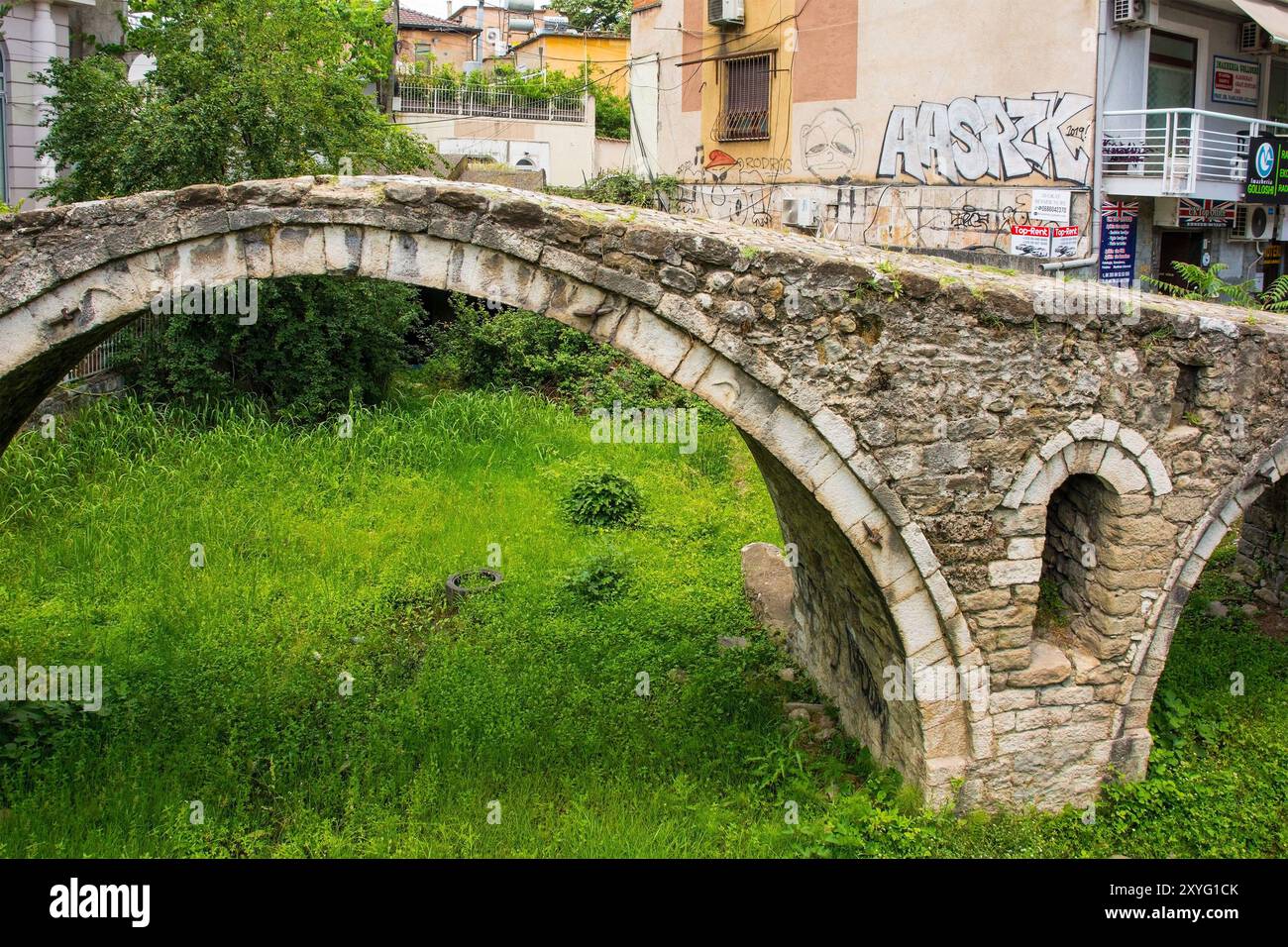 Tirana, Albania - May 30th 2024. Tanner’s Bridge in central Tirana. An ...