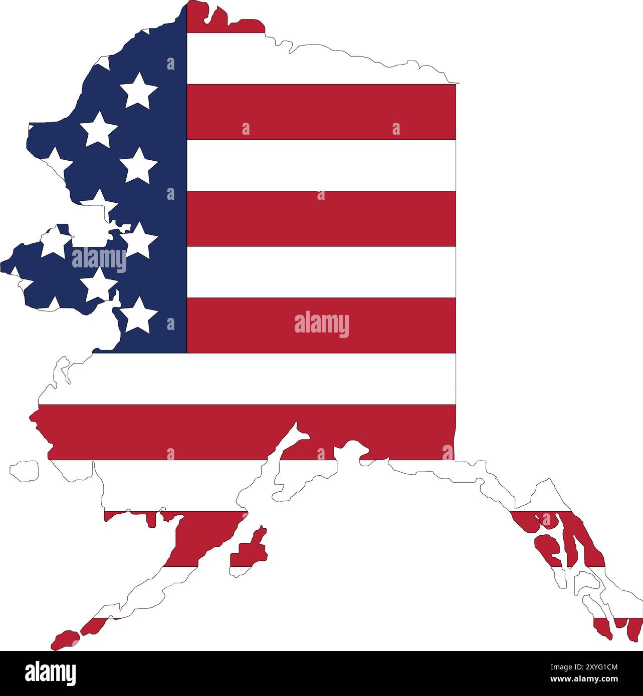Alaska Flag, Alaska Map with Flag, Country Map, Alaska Map with Flag ...