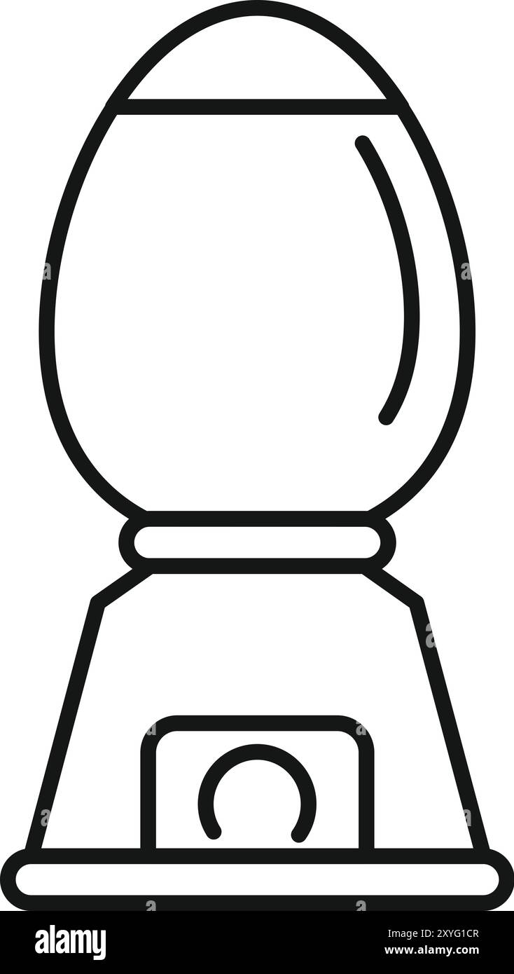 Simple icon of a gumball dispenser machine, a common sight in arcades ...