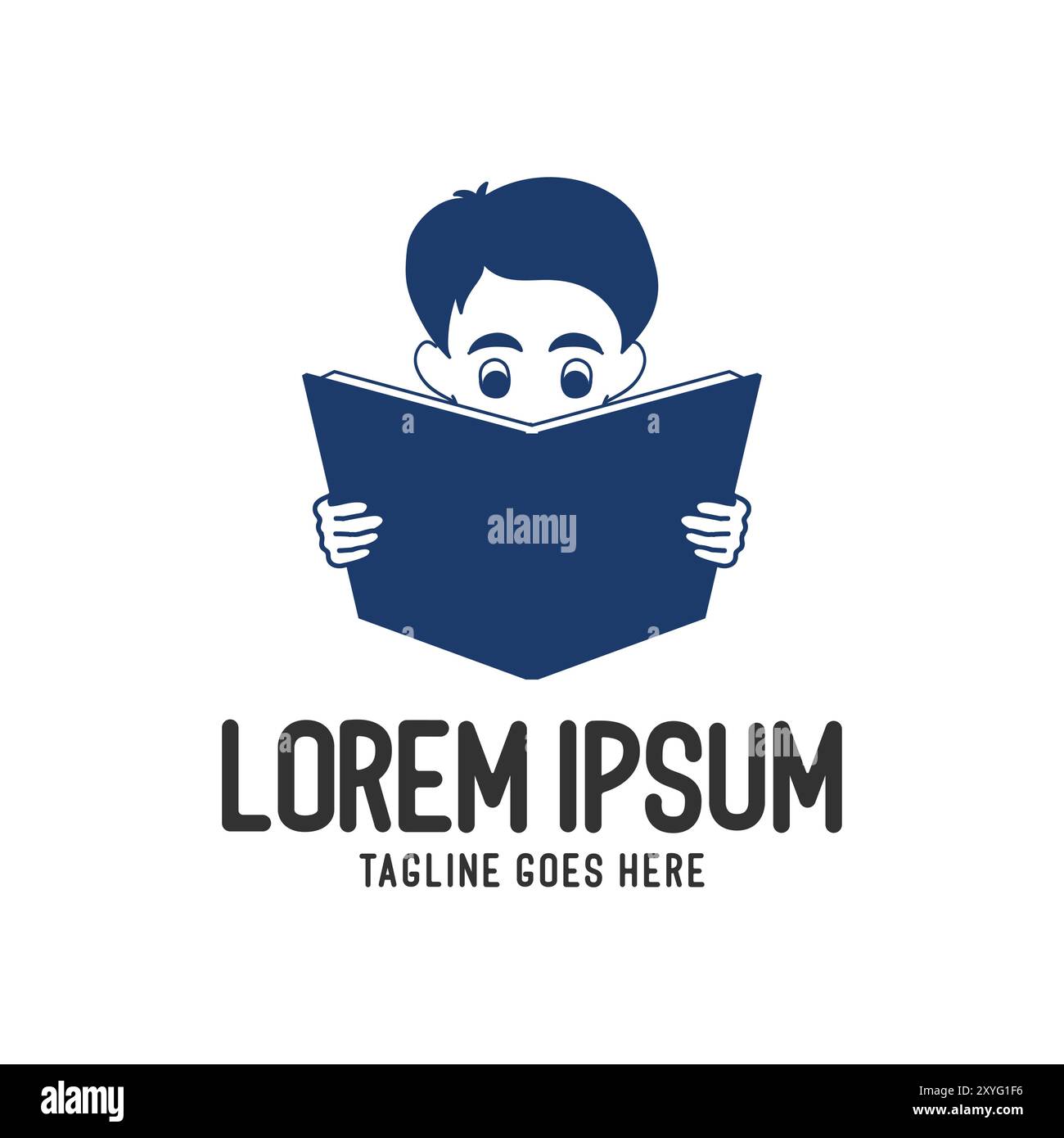 Simple Boy Reading Book for Education Study Learning or Library ...