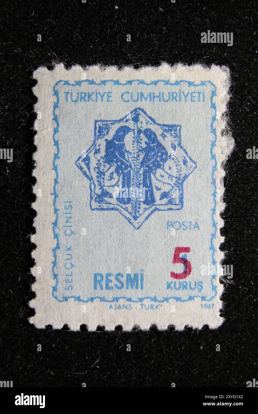 ISTANBUL, TURKEY - DECEMBER 26, 2020: Turkish official stamp shows ...