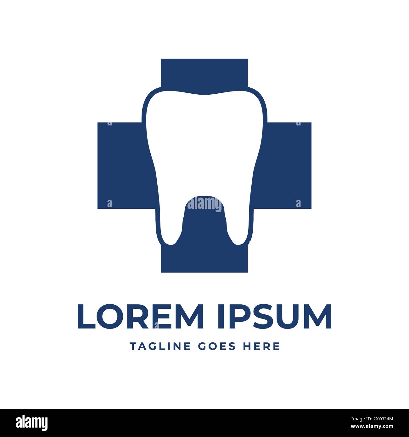 Simple Medical Cross with Tooth for Dent Dental Dentist Icon Symbol ...