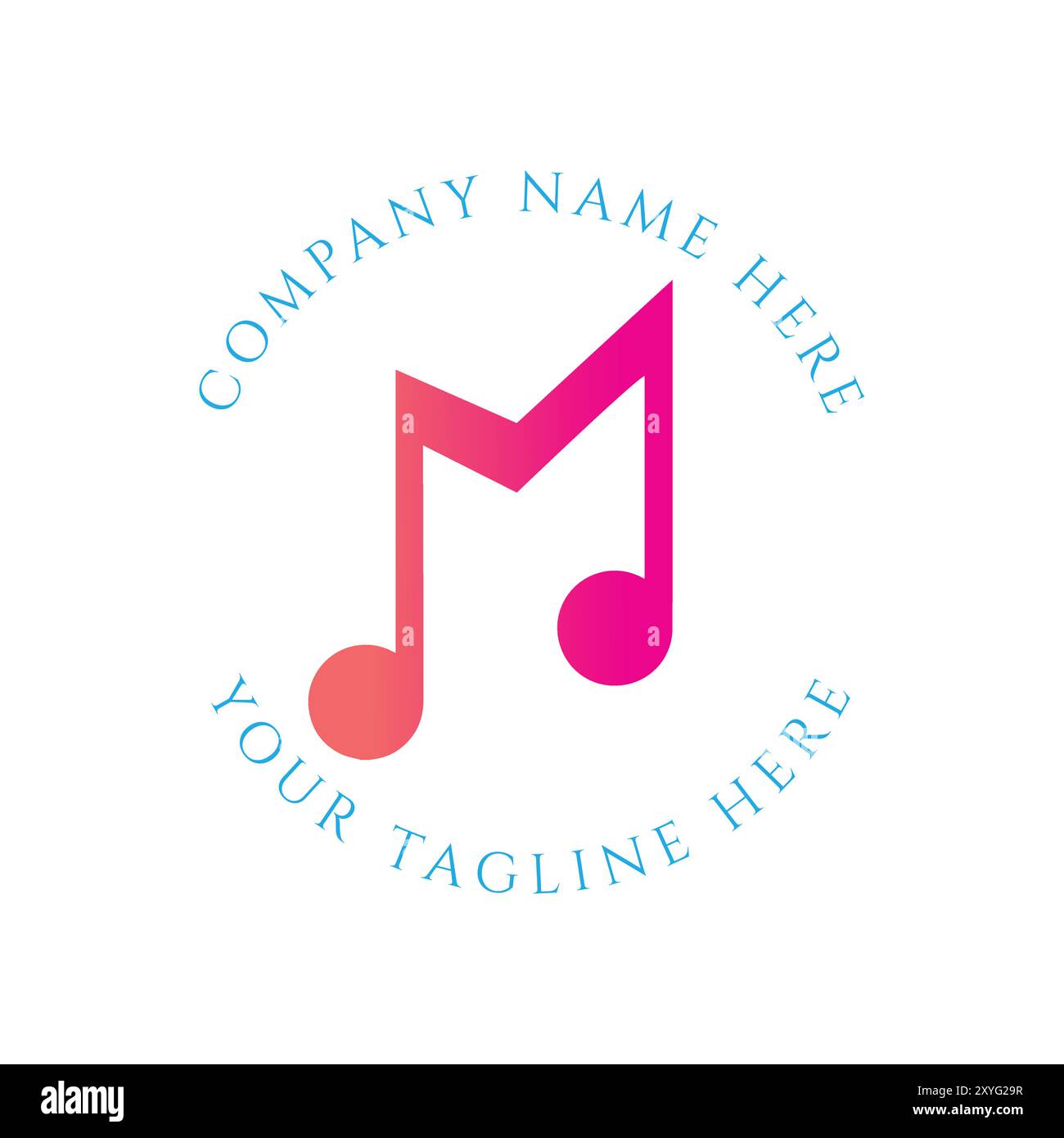 Simple Minimalist Modern Initial Letter M with Music Clef Note Symbol ...