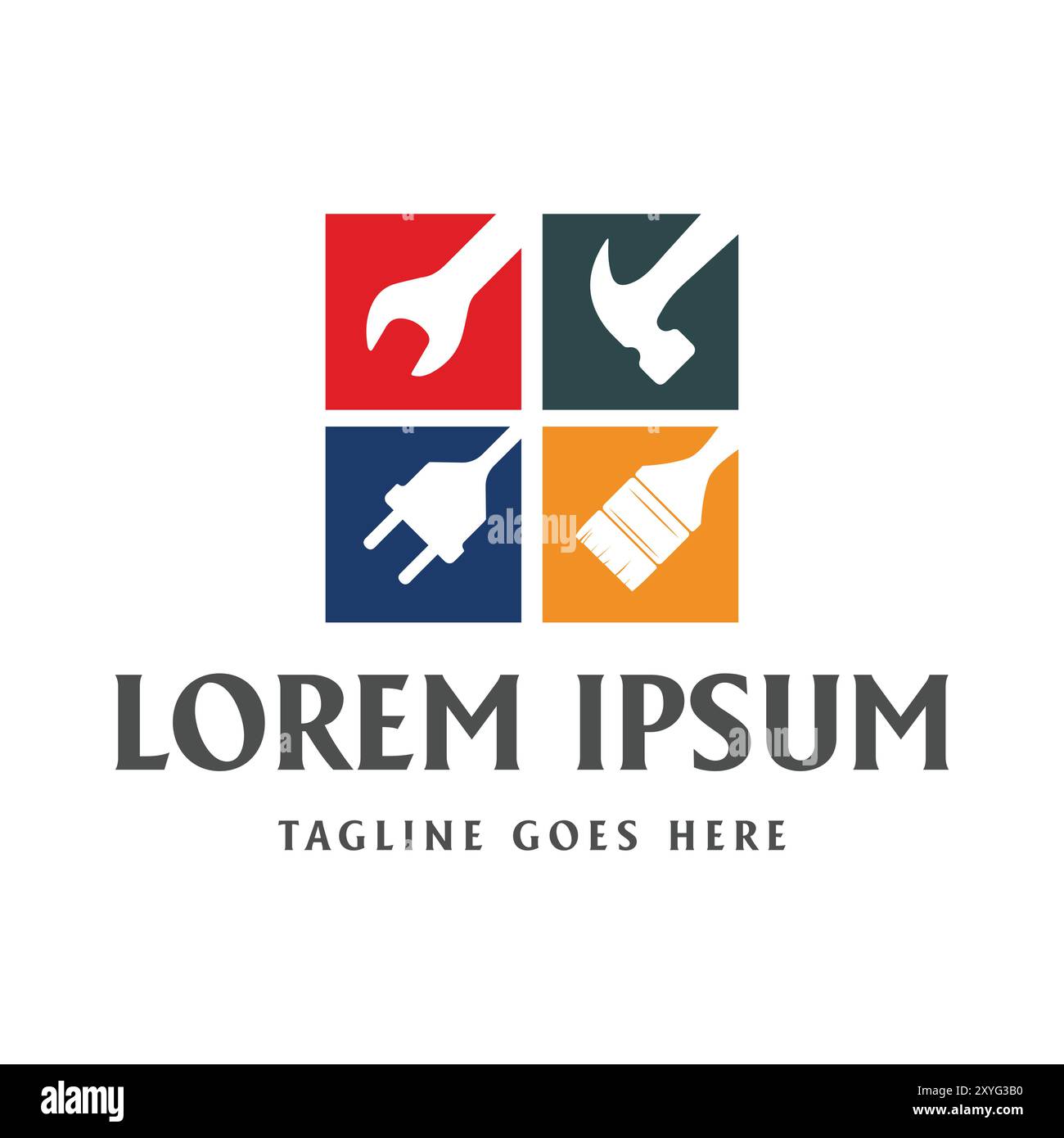 Minimalist hammer icon hi-res stock photography and images - Alamy