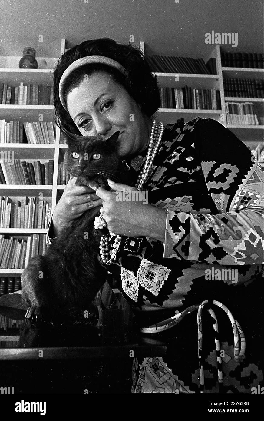 French soprano Regine Crespin during a piano rehearsal in Buenos Aires ...
