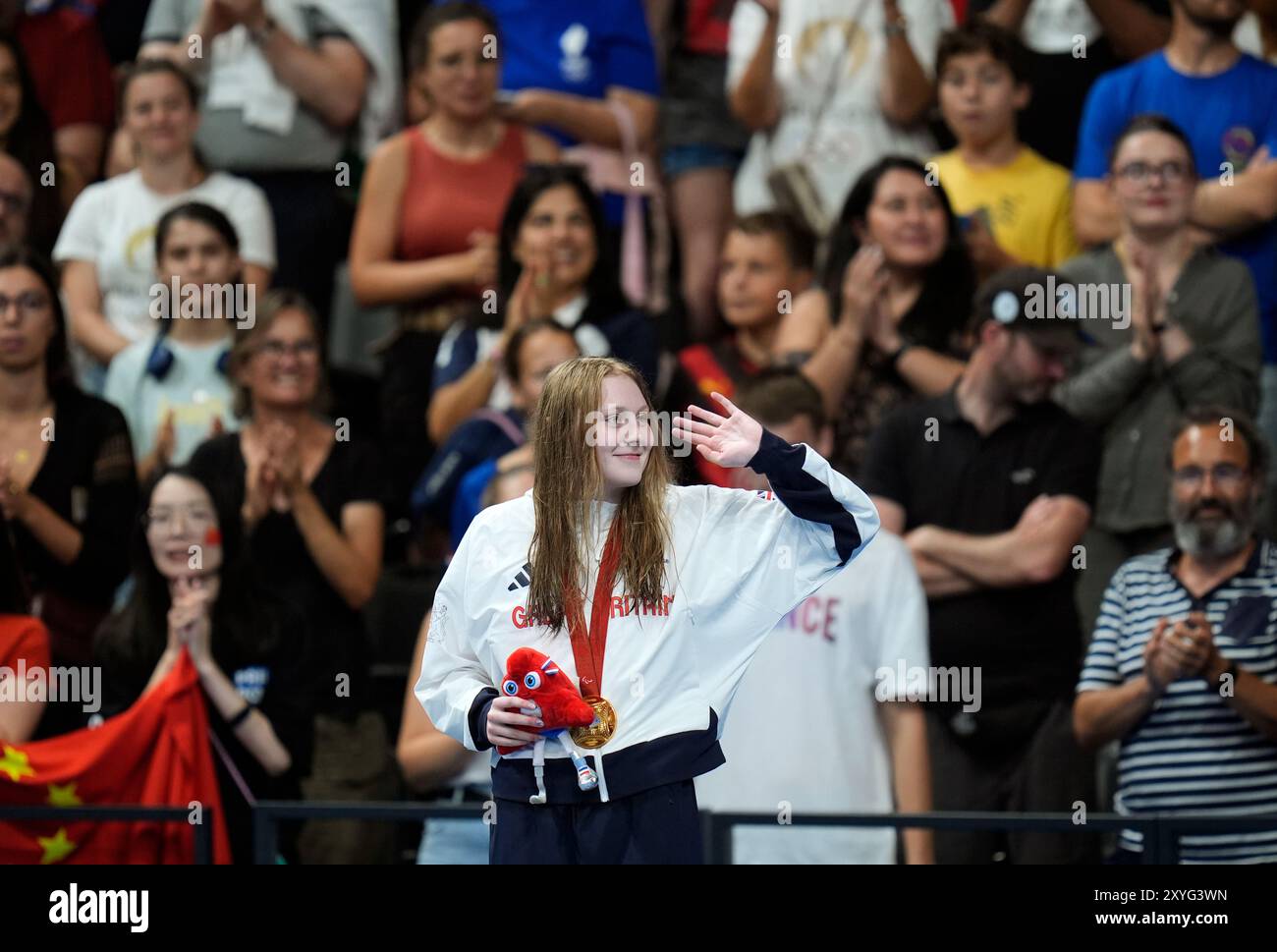 Great Britain's Poppy Maskill on the podium after winning the gold ...
