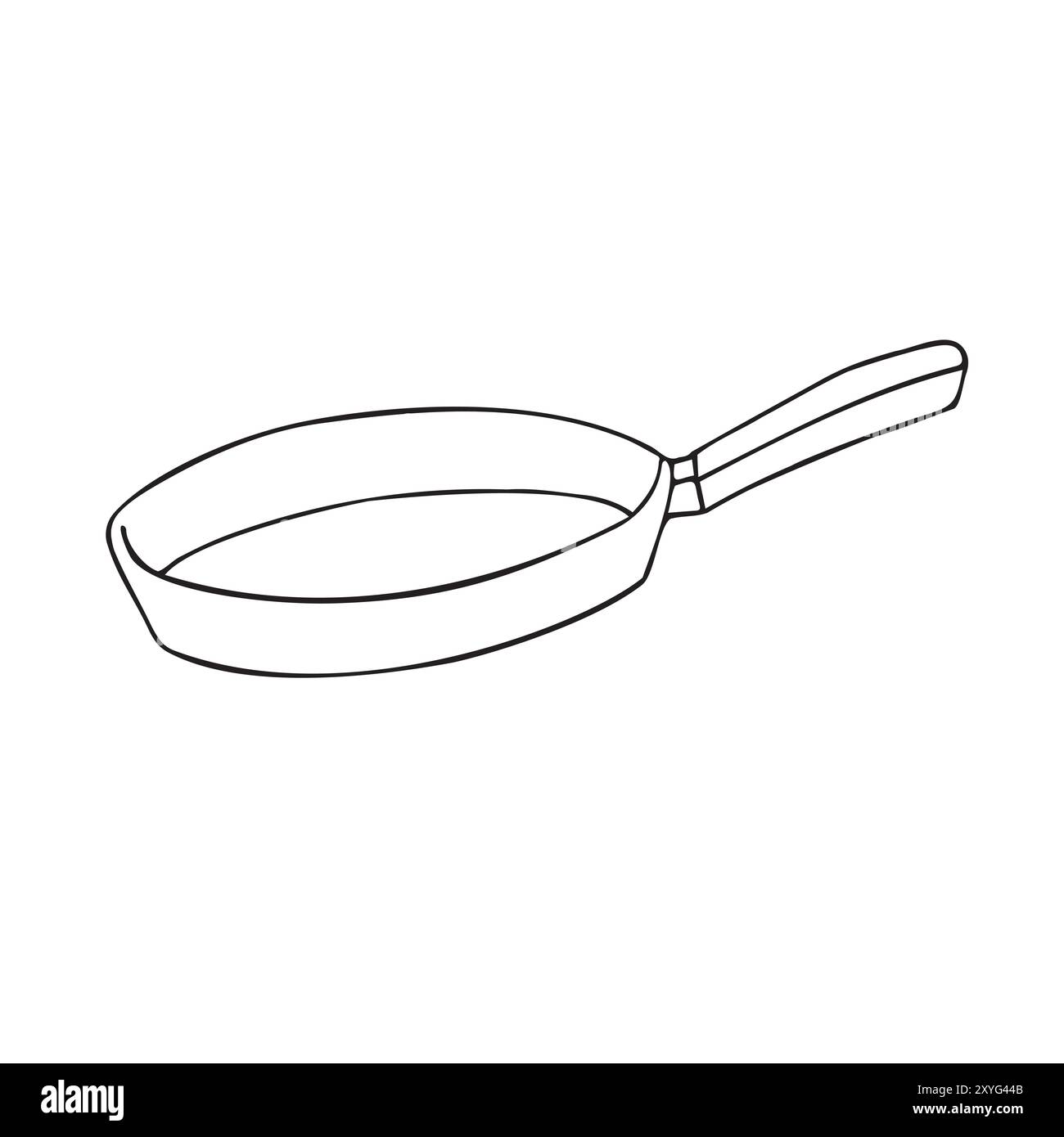 Vector hand drawn doodle sketch outline frying pan Stock Vector Image ...