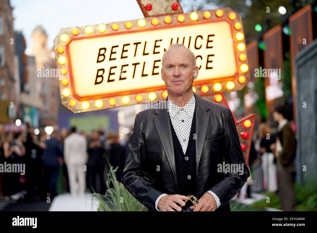 Michael Keaton attending the UK premiere of Beetlejuice Beetlejuice at ...
