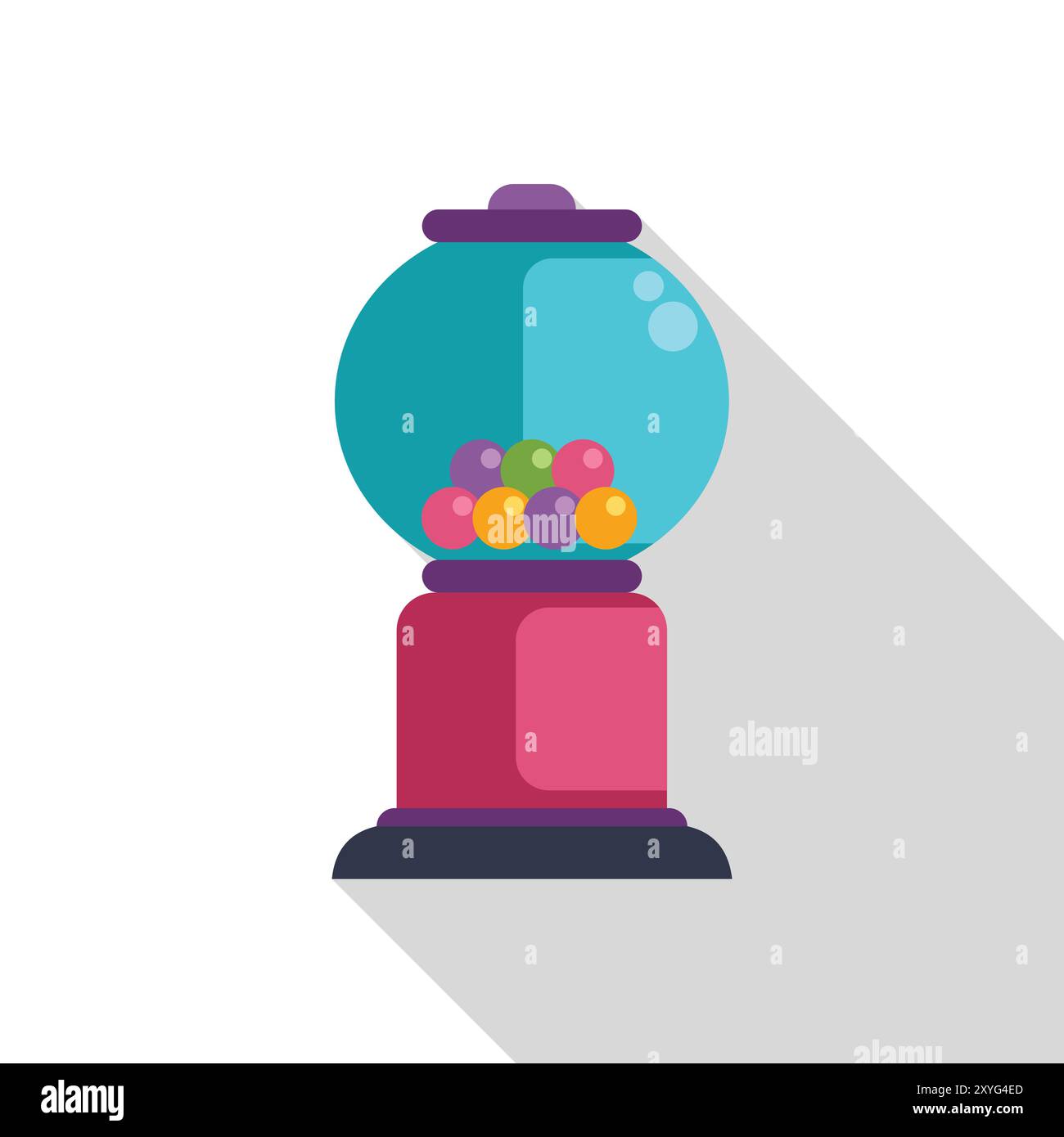 Classic gumball machine dispensing colorful candy and bubble gum balls ...