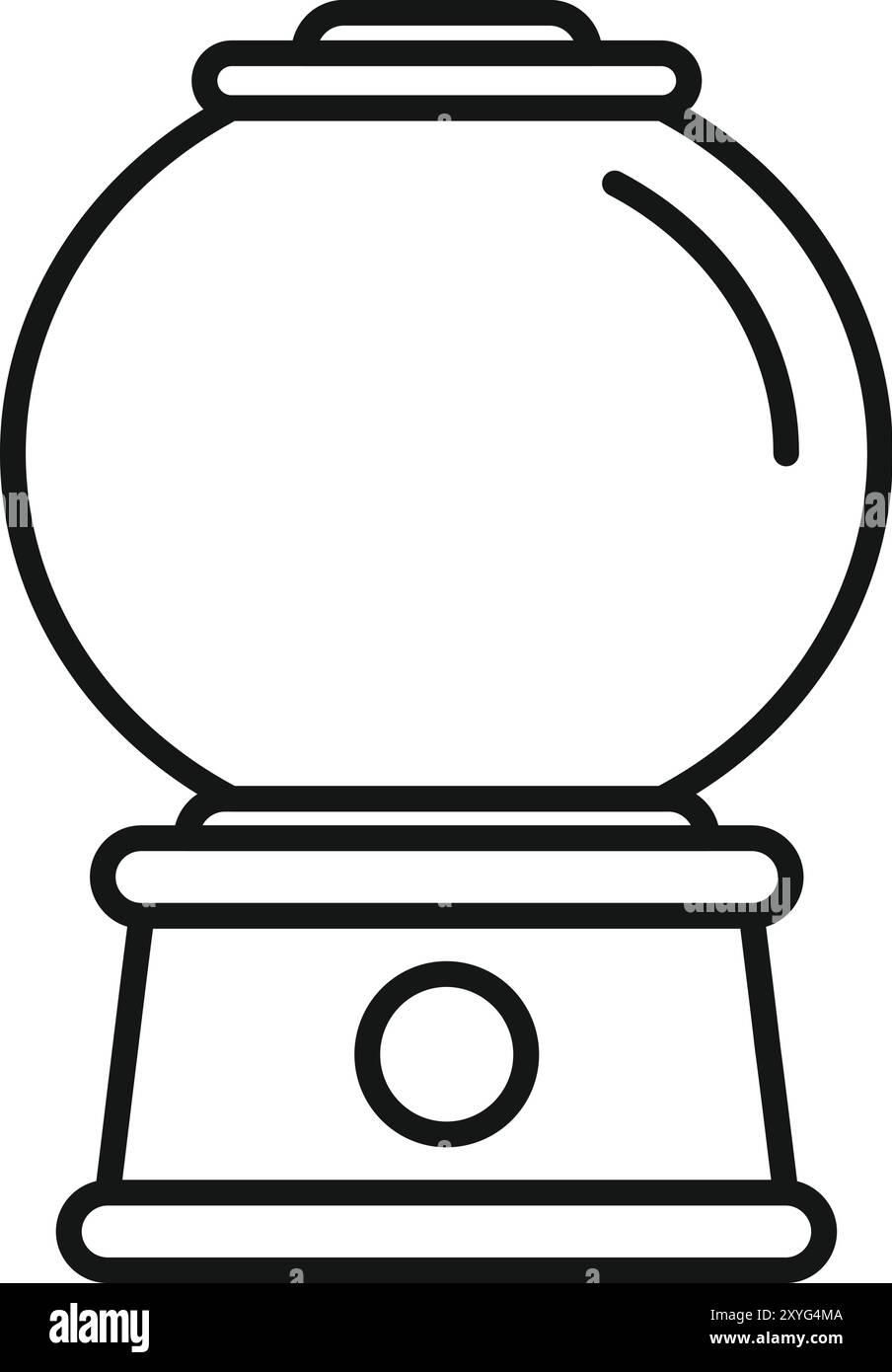 Simple linear icon of an empty gumball dispenser, ready to be filled ...