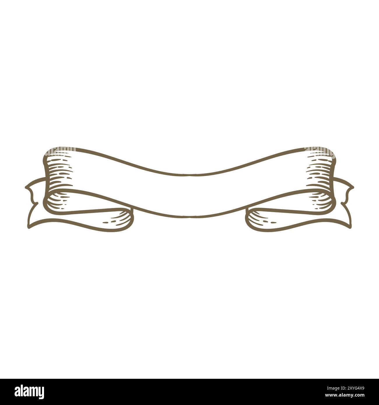 Vintage Retro Old Classic Ribbon Ornament Vector Illustration Stock ...