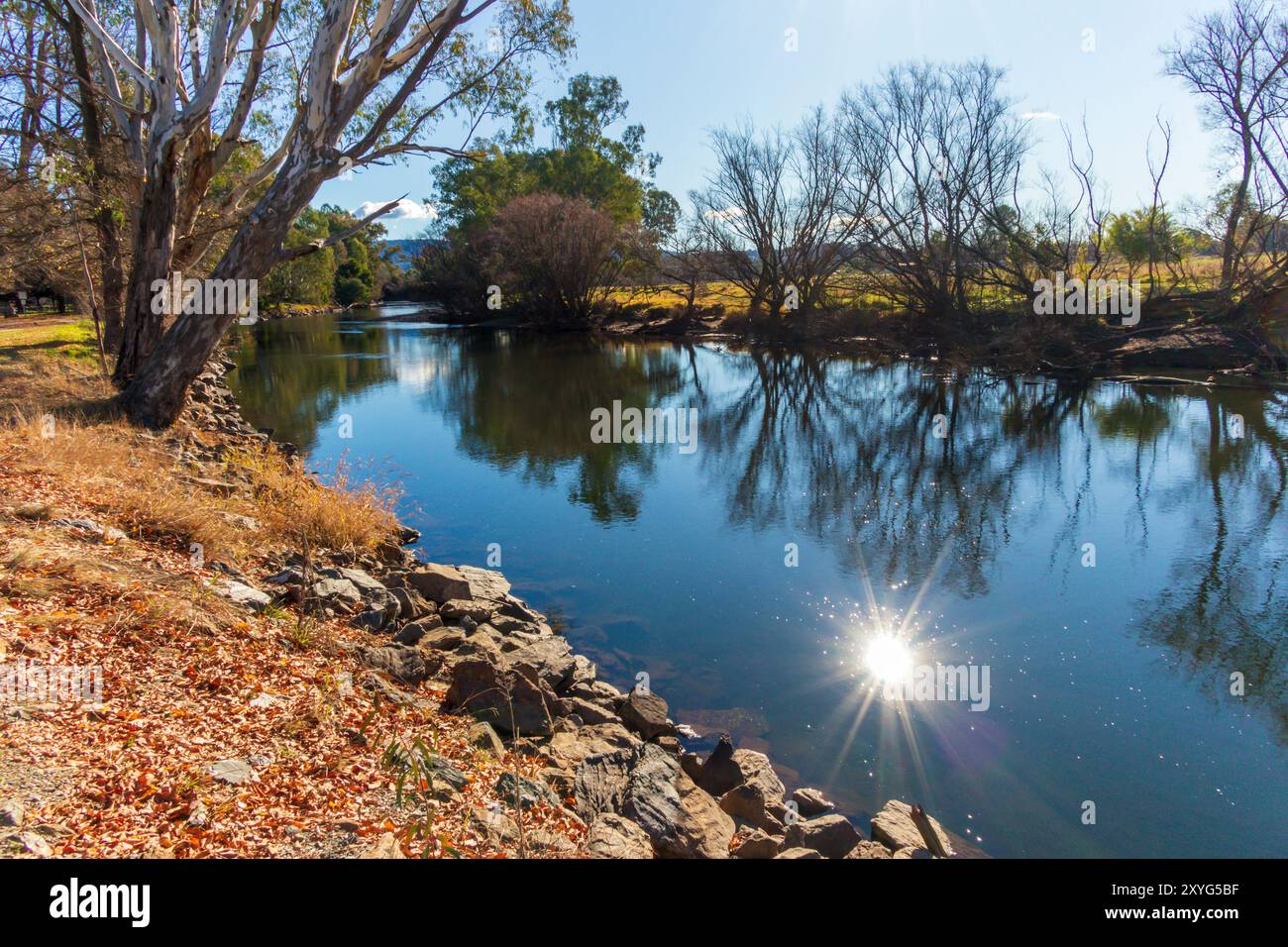 Photograph of the Tumut River flowing peacefully through the regional ...