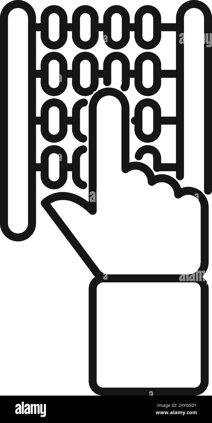 Hand using calculator Stock Vector Images - Alamy