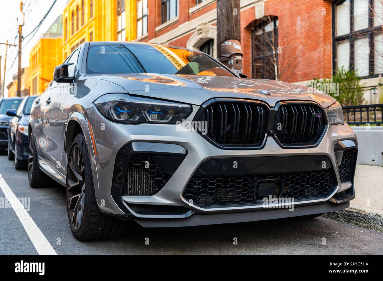 New York City, USA - March 15, 2024: BMW X6 luxury automobile car ...