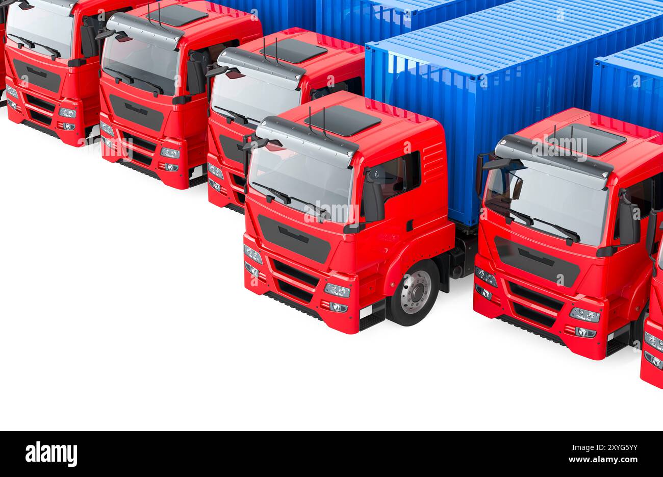 Container trucks line up hi-res stock photography and images - Alamy