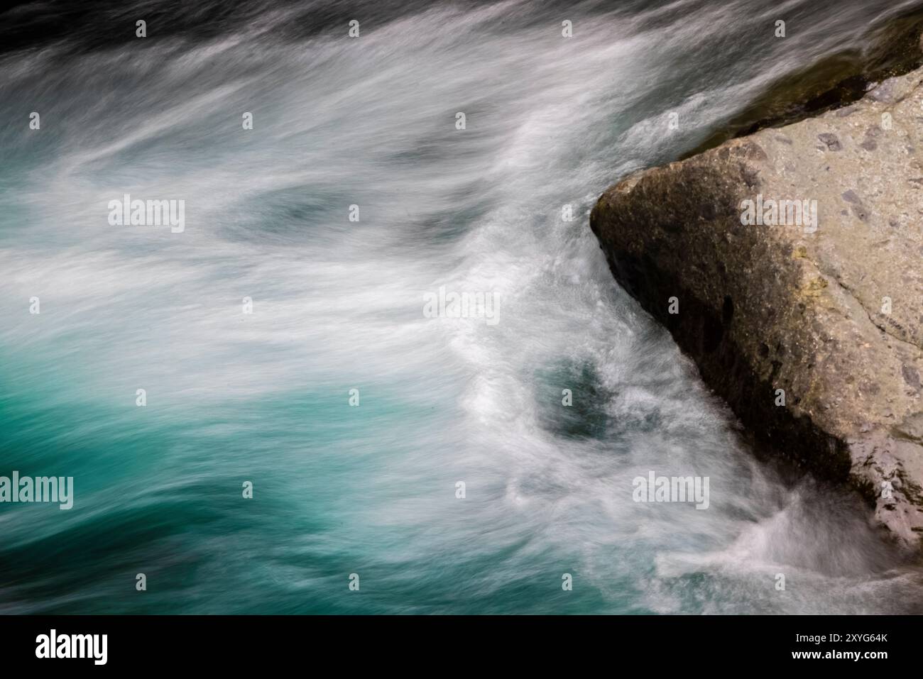 Fast water along the North Fork Skokomish River at Staircase, Olympic ...