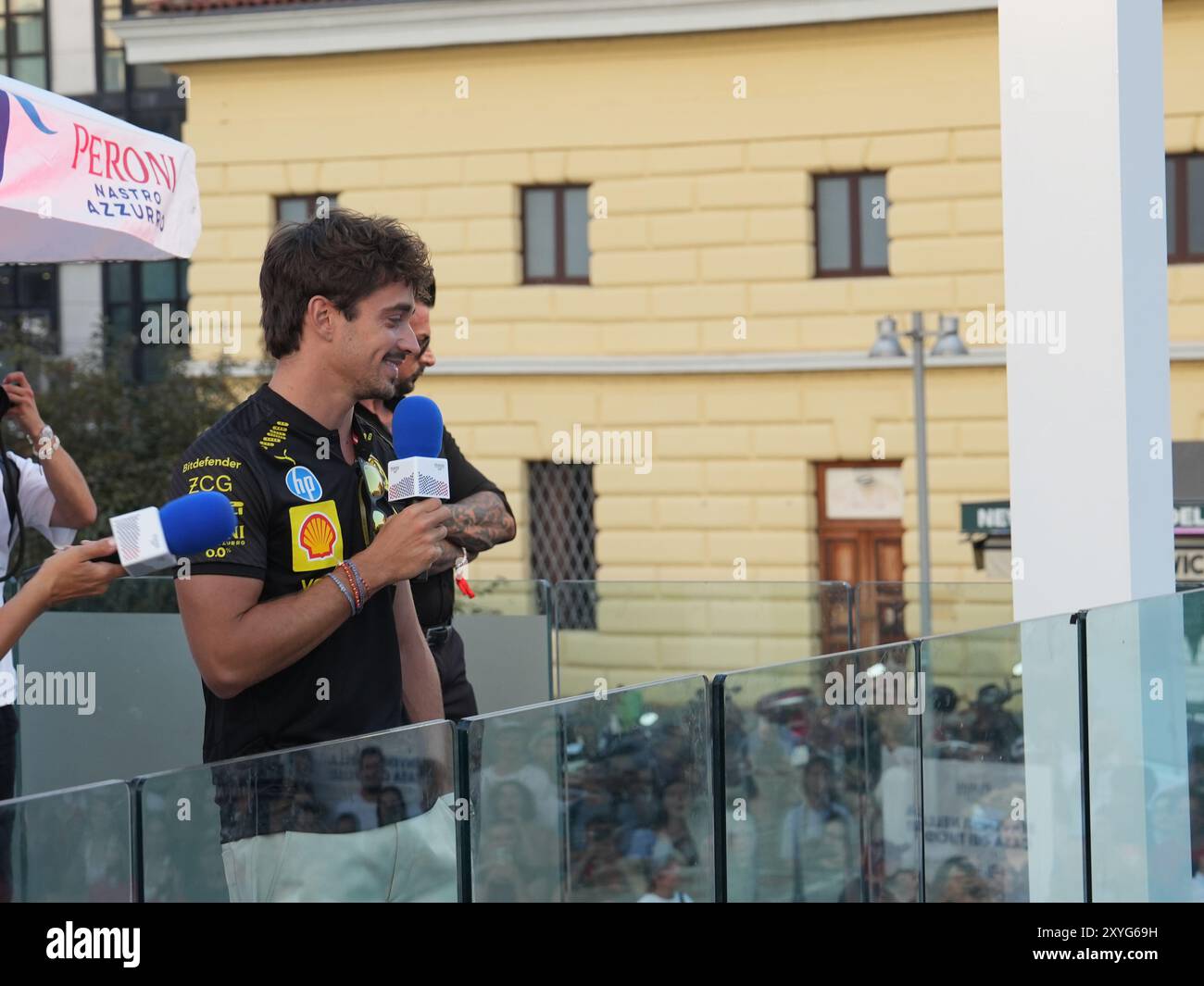 Milan - Leclerc at the Ferrari Peroni Event in Darsena - Ferrari fans ...