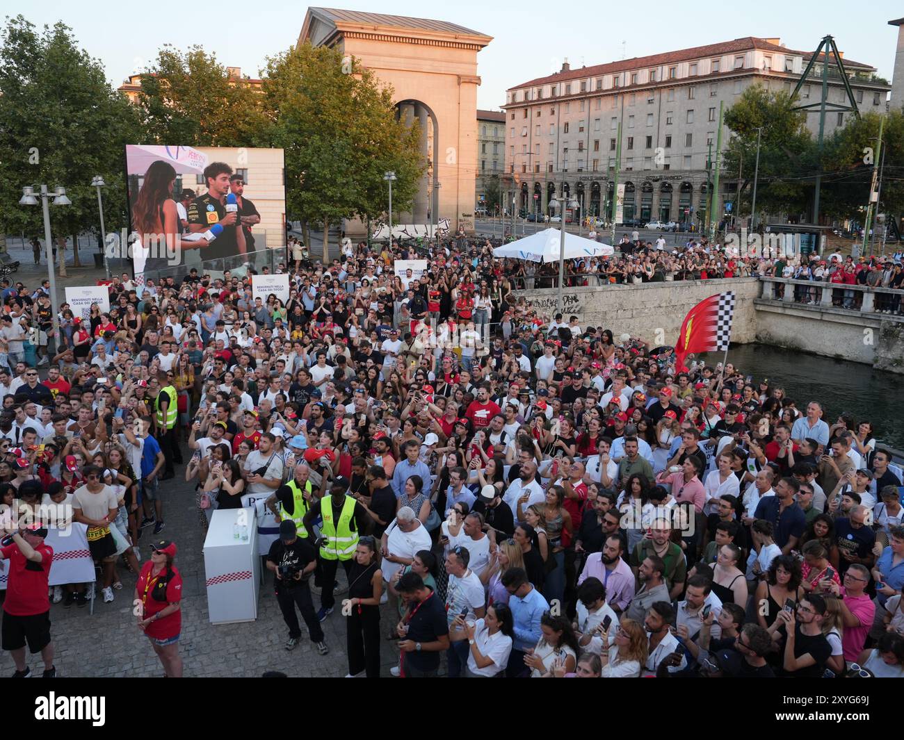 Milan - Leclerc at the Ferrari Peroni Event in Darsena - Ferrari fans ...