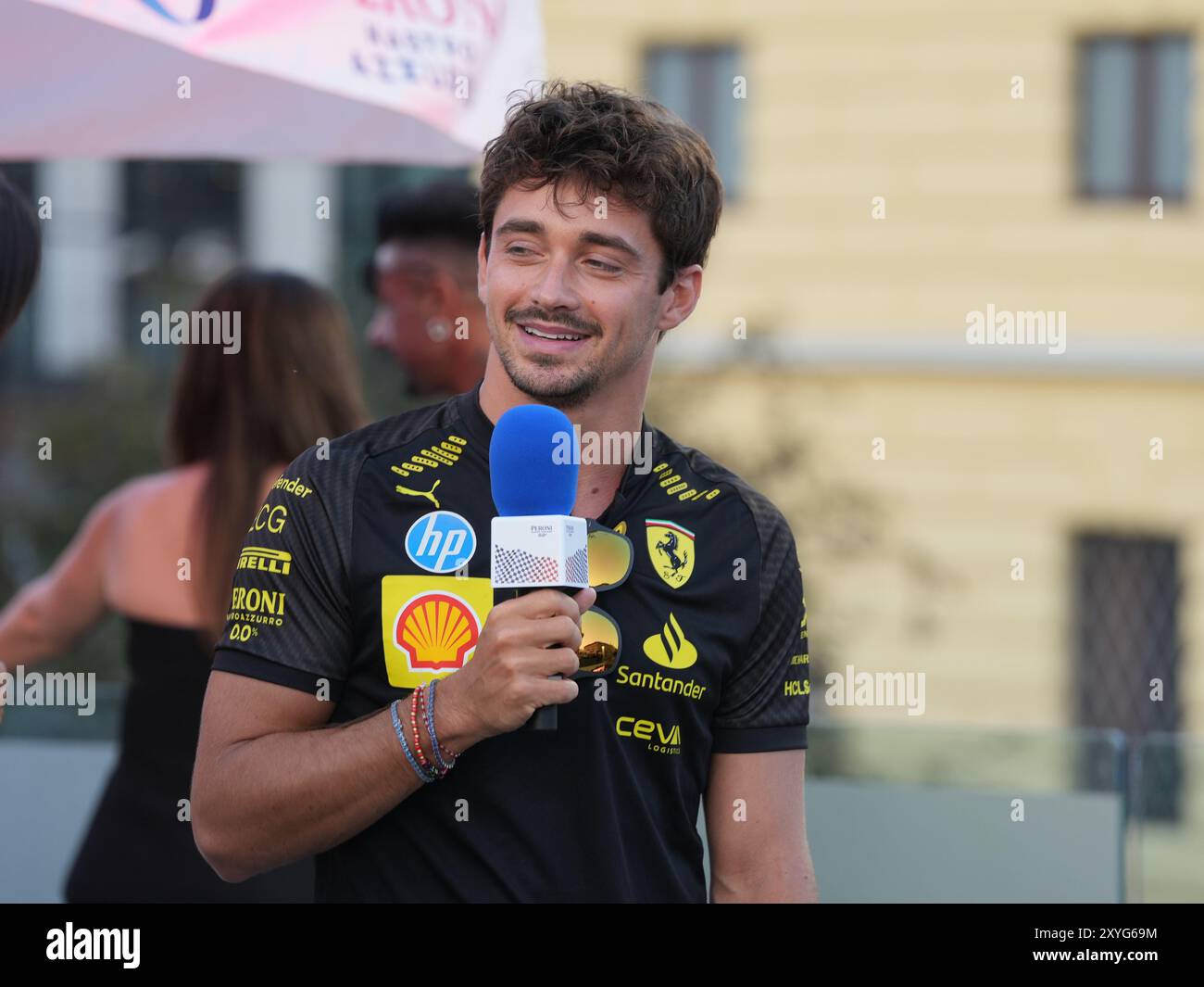 Milan - Leclerc at the Ferrari Peroni Event in Darsena - Ferrari fans ...