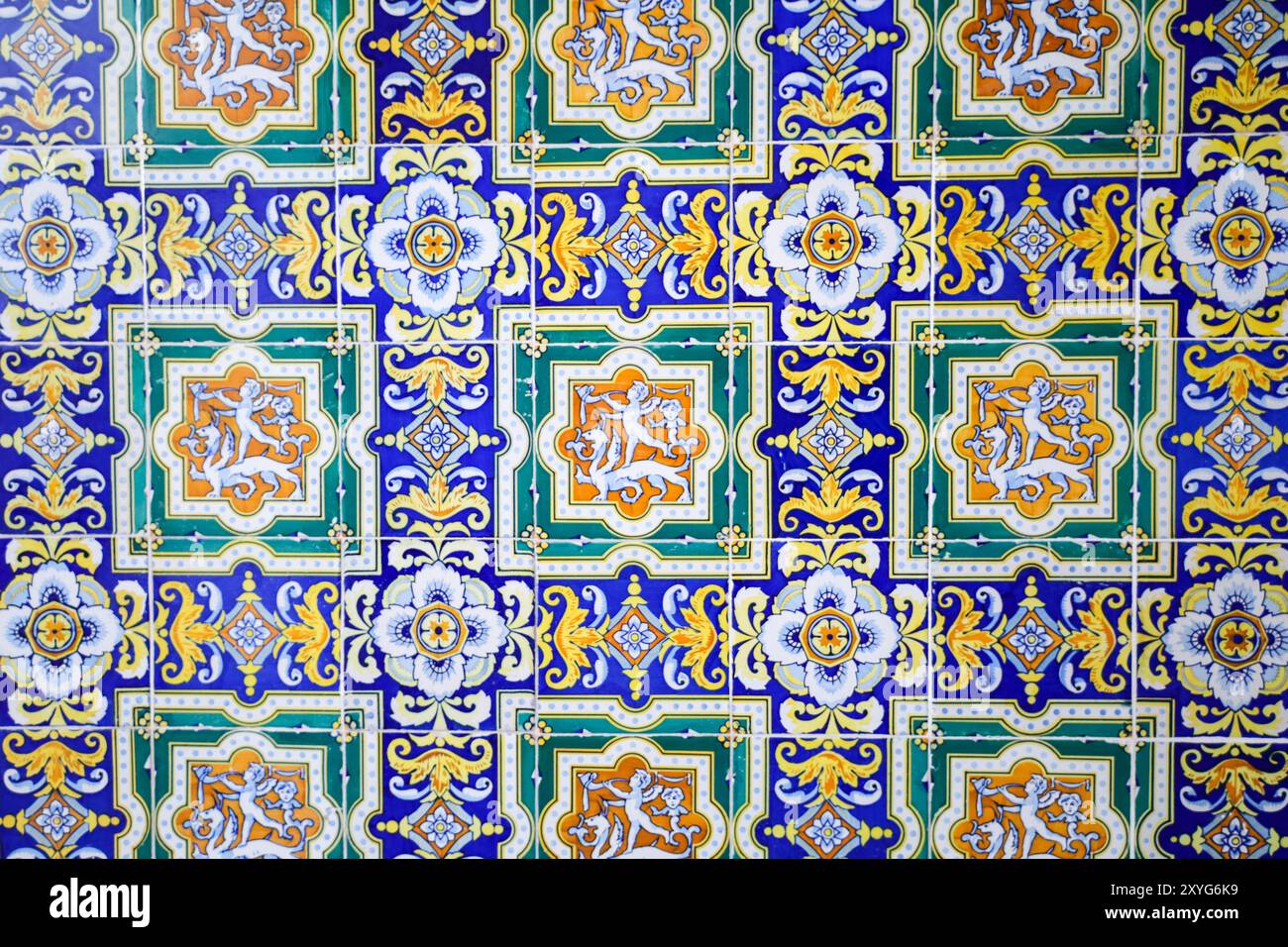 Colorful and traditional tiles in Madrid, Spain Stock Photo - Alamy