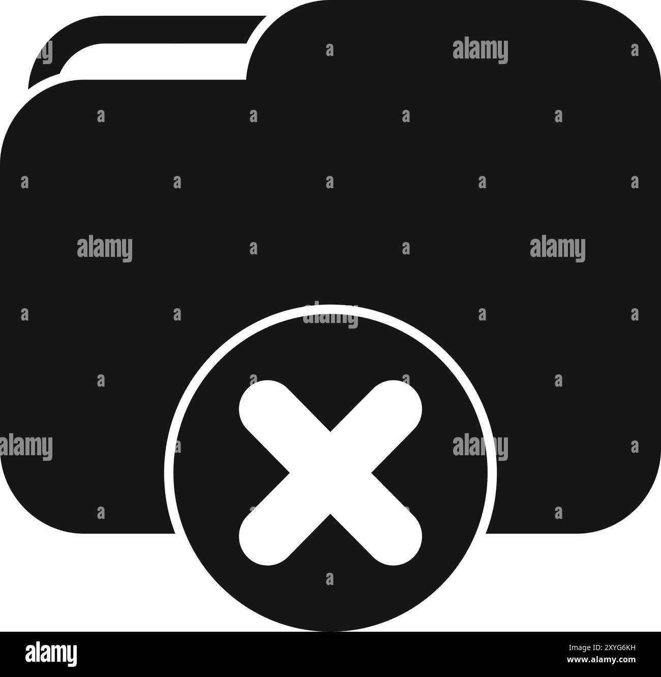 This vector illustration shows the concept of deleting data with a ...