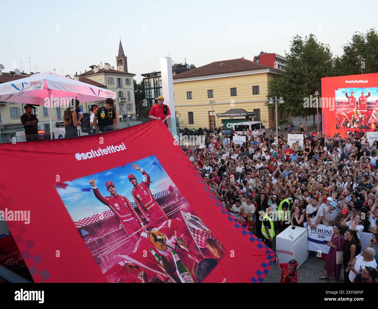 Milan - Leclerc at the Ferrari Peroni Event in Darsena - Ferrari fans ...