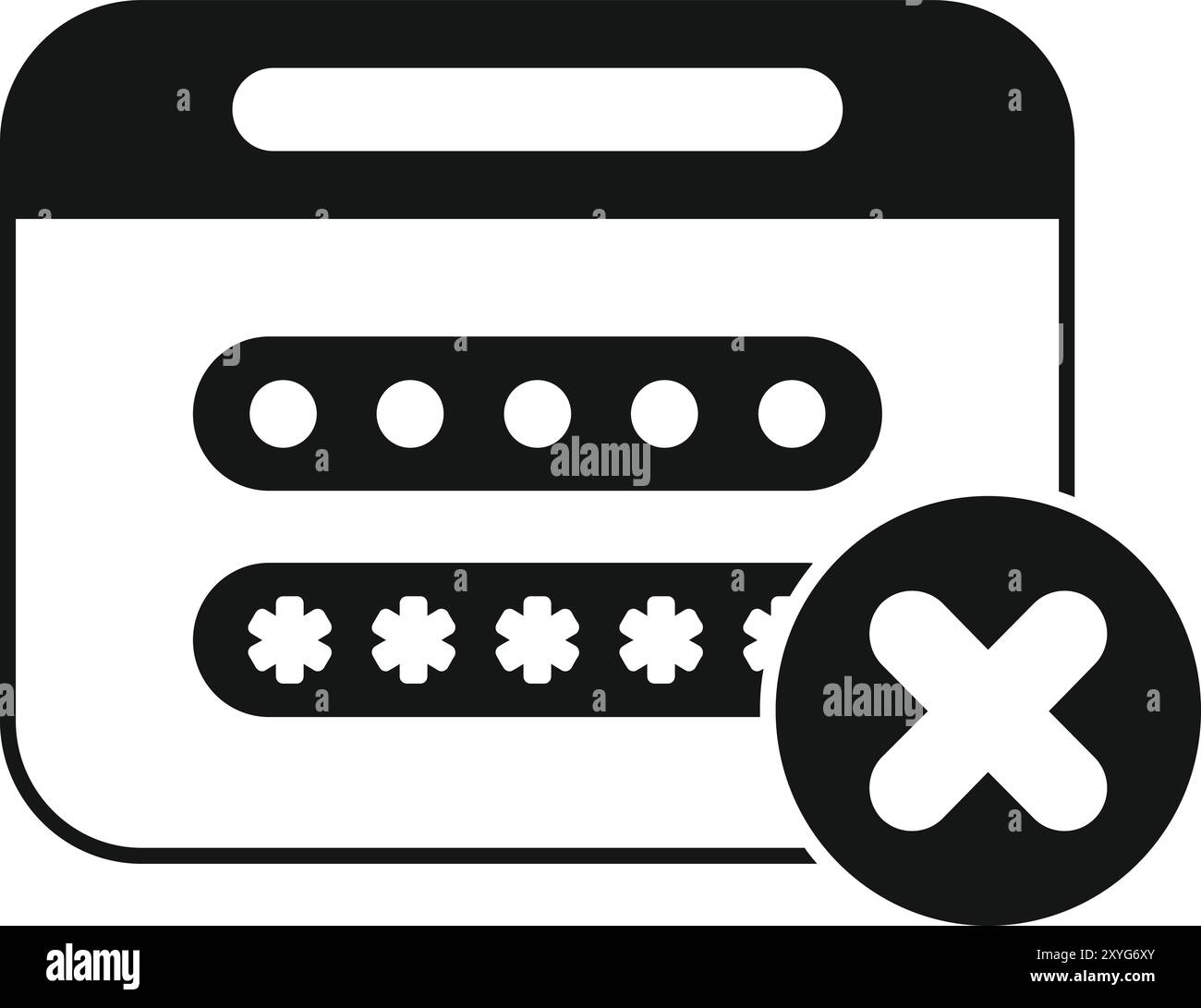 Failed login attempt Stock Vector Images - Alamy