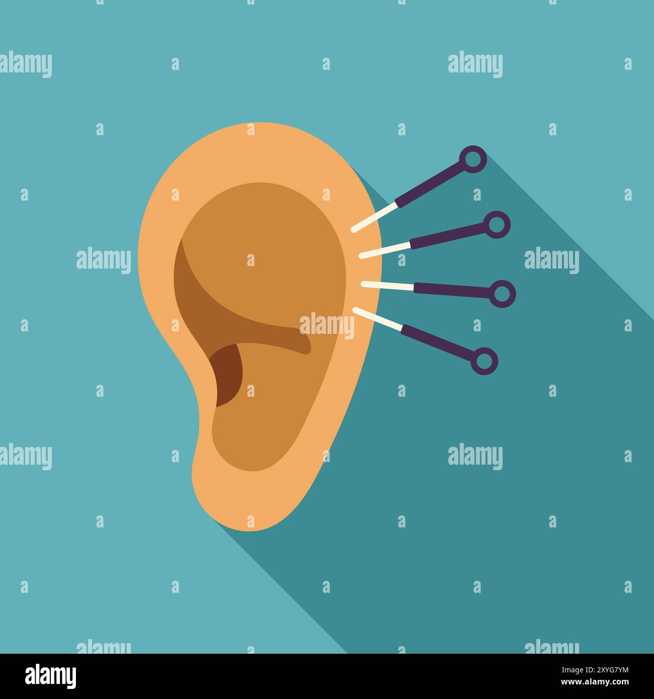 Point to the ear Stock Vector Images - Alamy