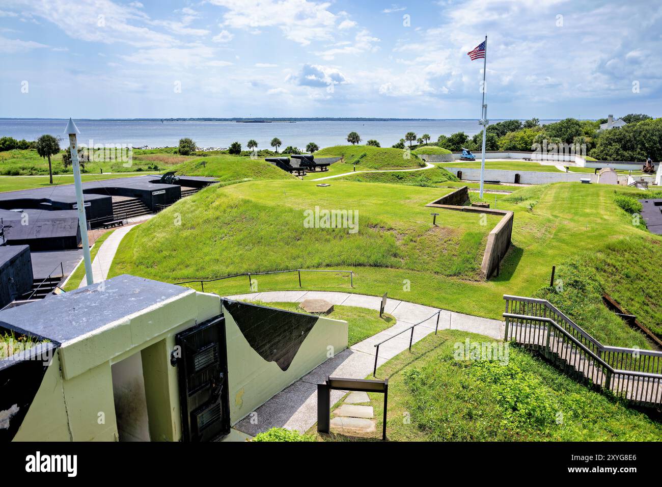SULLIVAN'S ISLAND, South Carolina — A view over the fortifications of ...