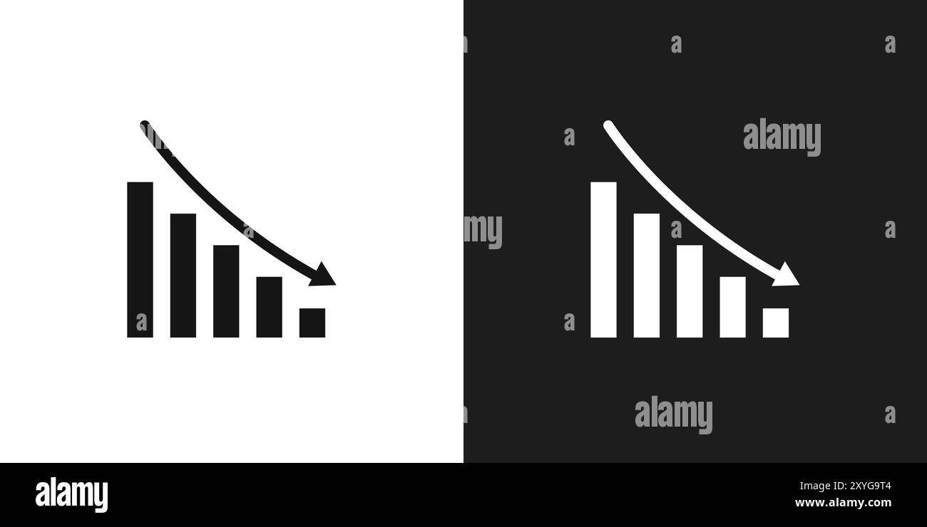 Chat arrow down icon logo sign vector outline in black and white color ...