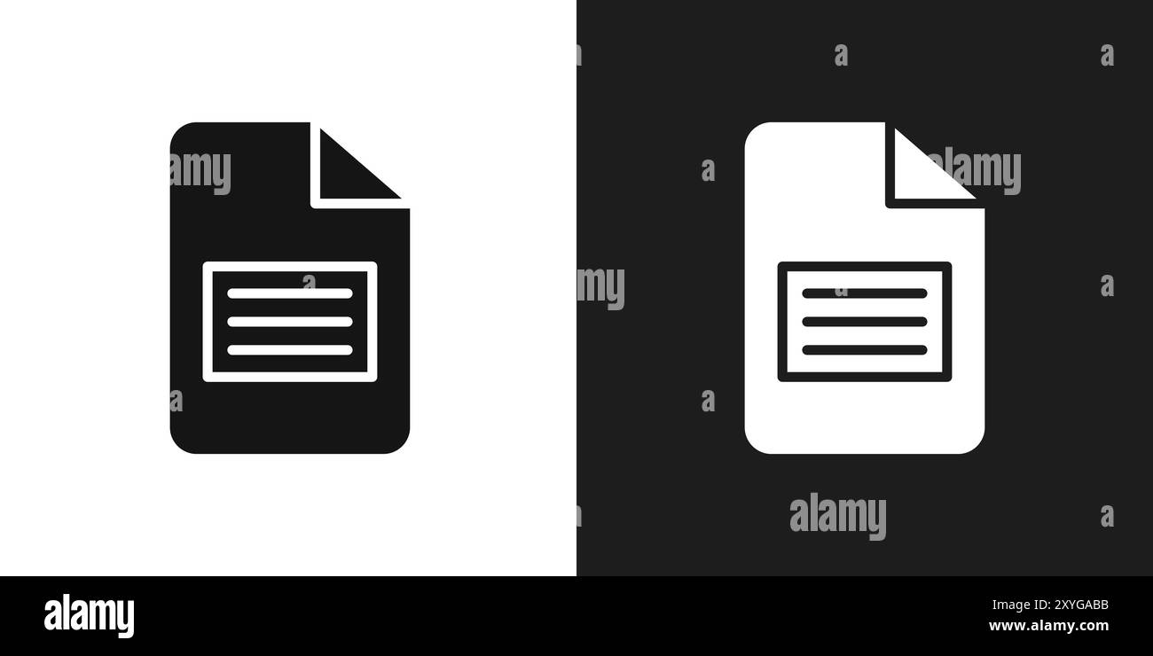 File icon logo sign vector outline in black and white color Stock ...