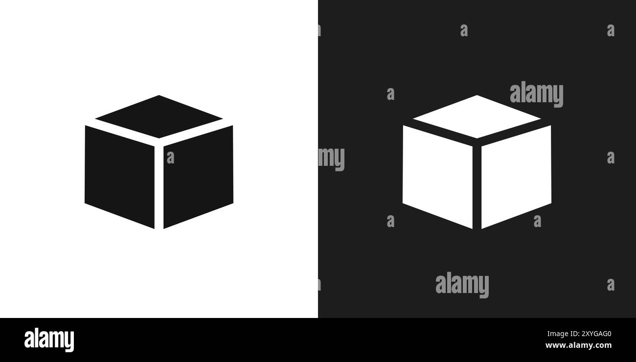 Cube outline logo Stock Vector Images - Alamy