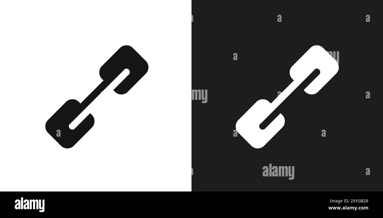 Link icon logo sign vector outline in black and white color Stock ...