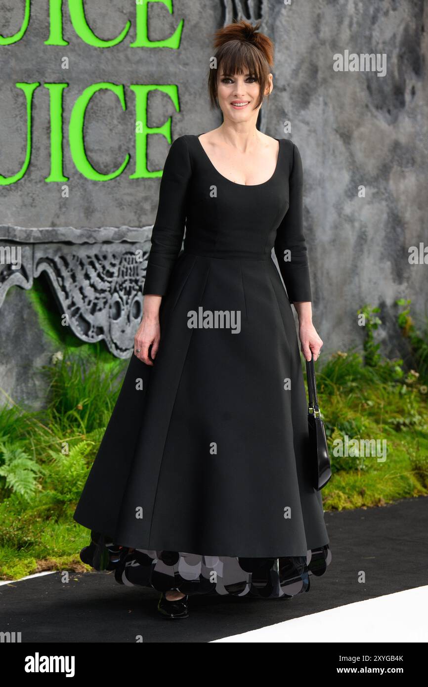 London, UK. 29 August 2024. Winona Ryder attending the UK premiere of ...